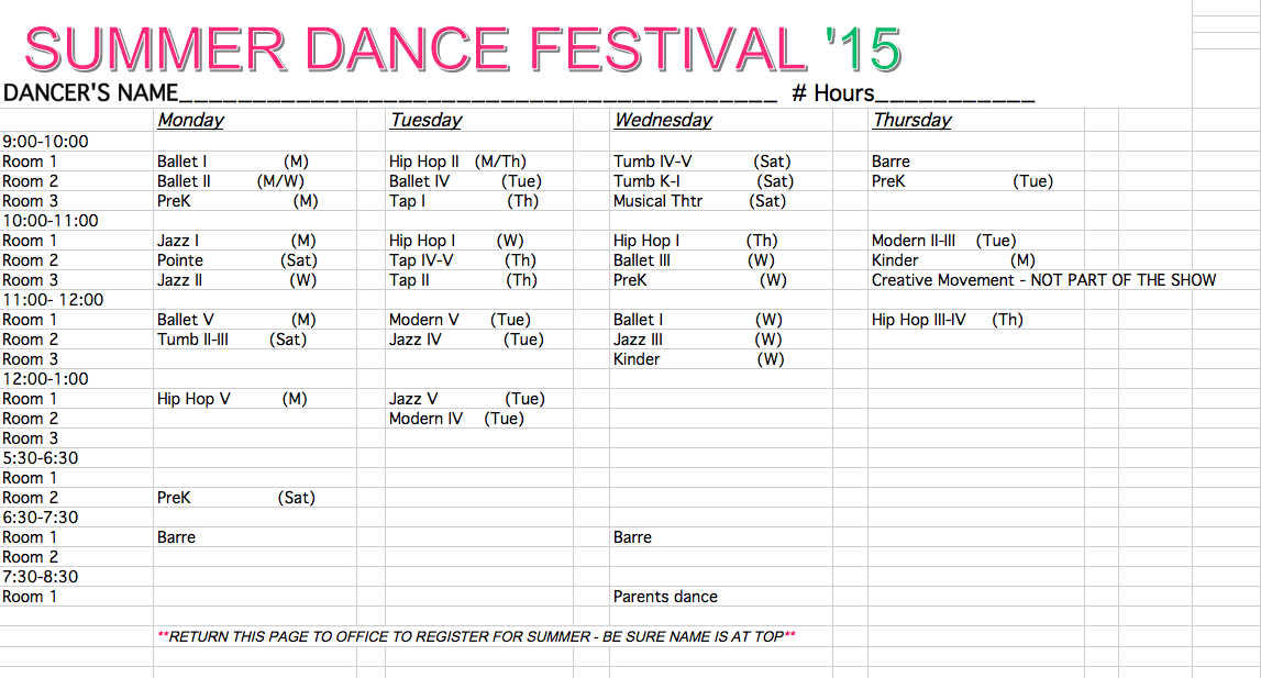 Summer Dance Festival – Ottawa Adagio School of Performing Arts